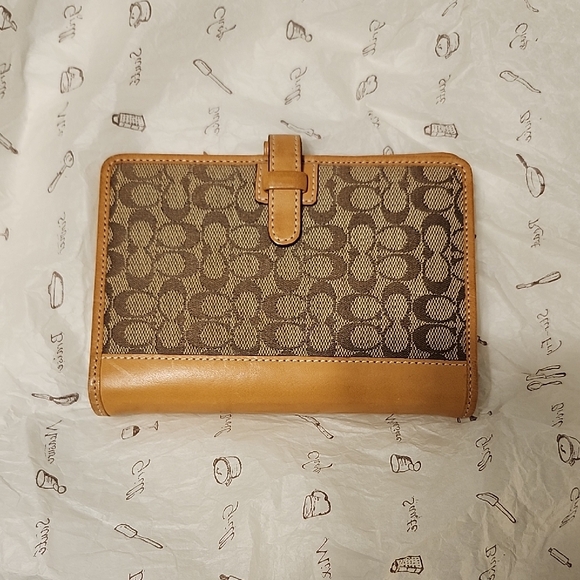 Coach | Accessories | Coach Brown And Tan Leather Notebook | Poshmark